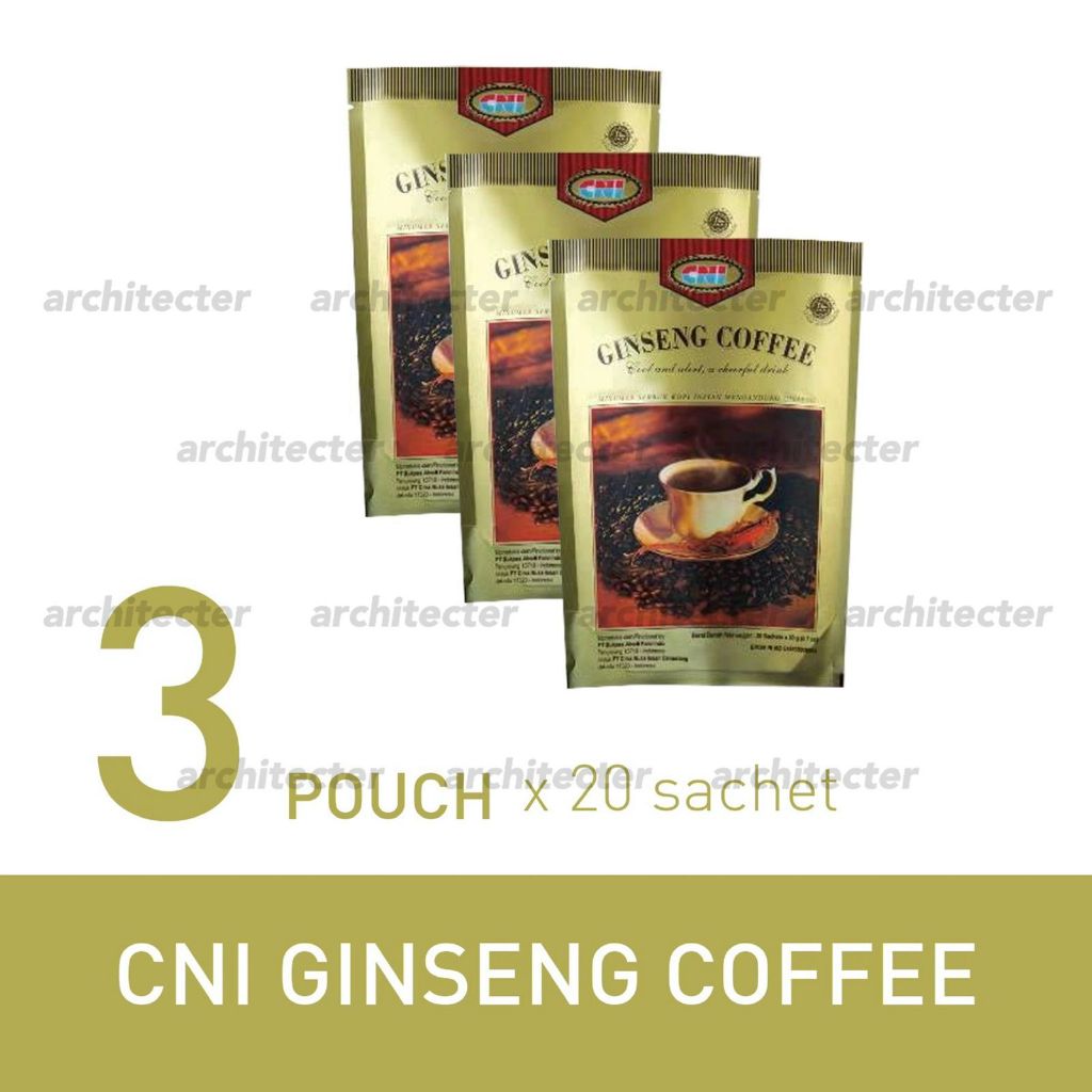 Jual [PAKET 3] KOPI GINSENG CNI GINSENG COFFEE ISI 20 SACHET ASLI ...