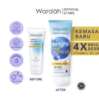 Jual Wardah Perfect Bright Creamy Foam Brightening+ Oil Control 60 ml ...