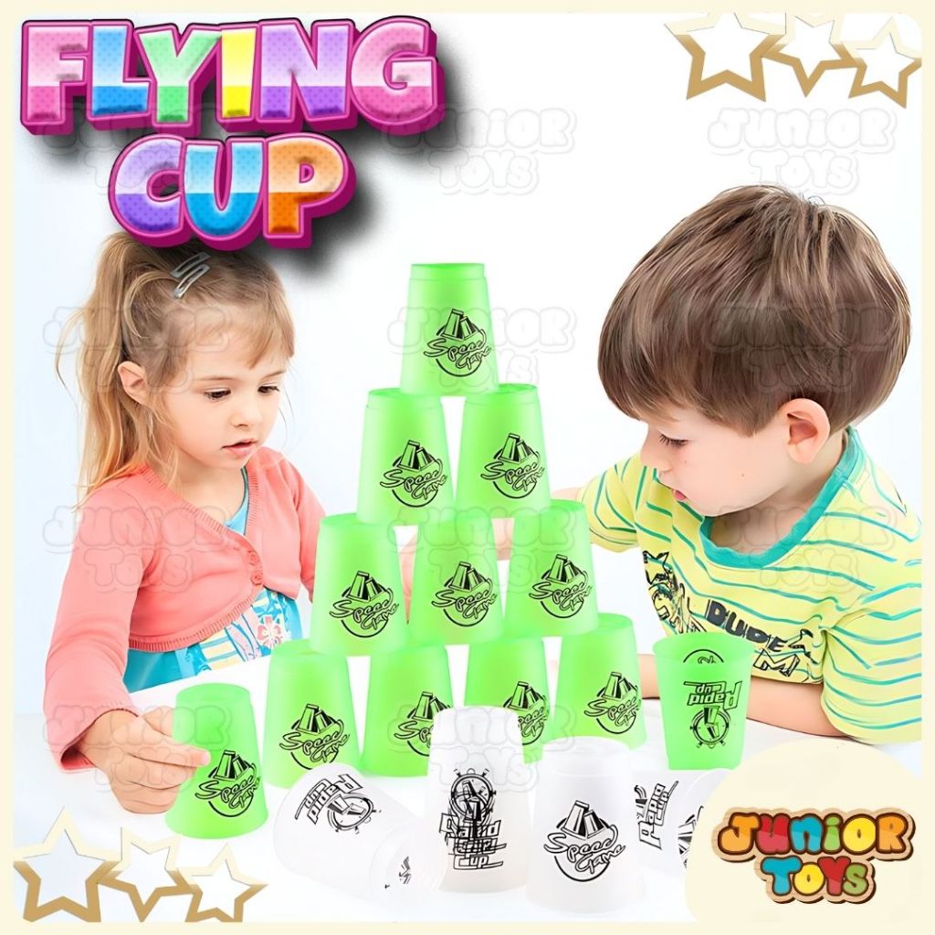 Jual Mainan Anak Magic Flying Cup Mainan Anak Gelas Susun Piramida ...
