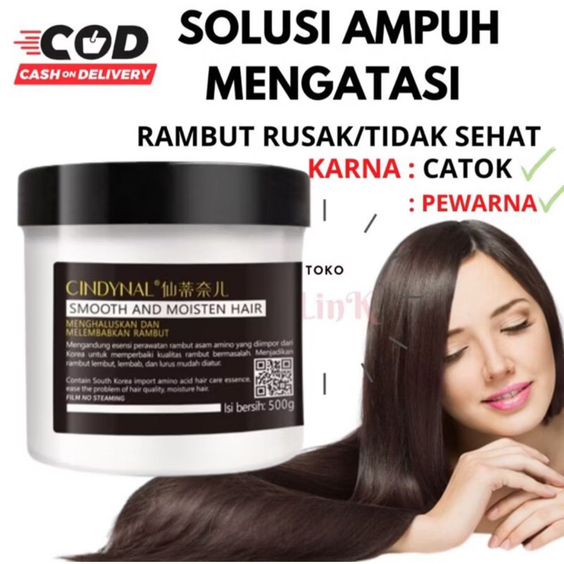 Jual Cindynal Hair Mask Smoothing Masker Keratin Treatmen Rambut Rusak ...