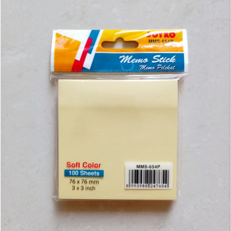 Jual [ MURAH PACK ISI 100 ] Kertas Memo Tempel Sticky Notes - Joyko MMS ...