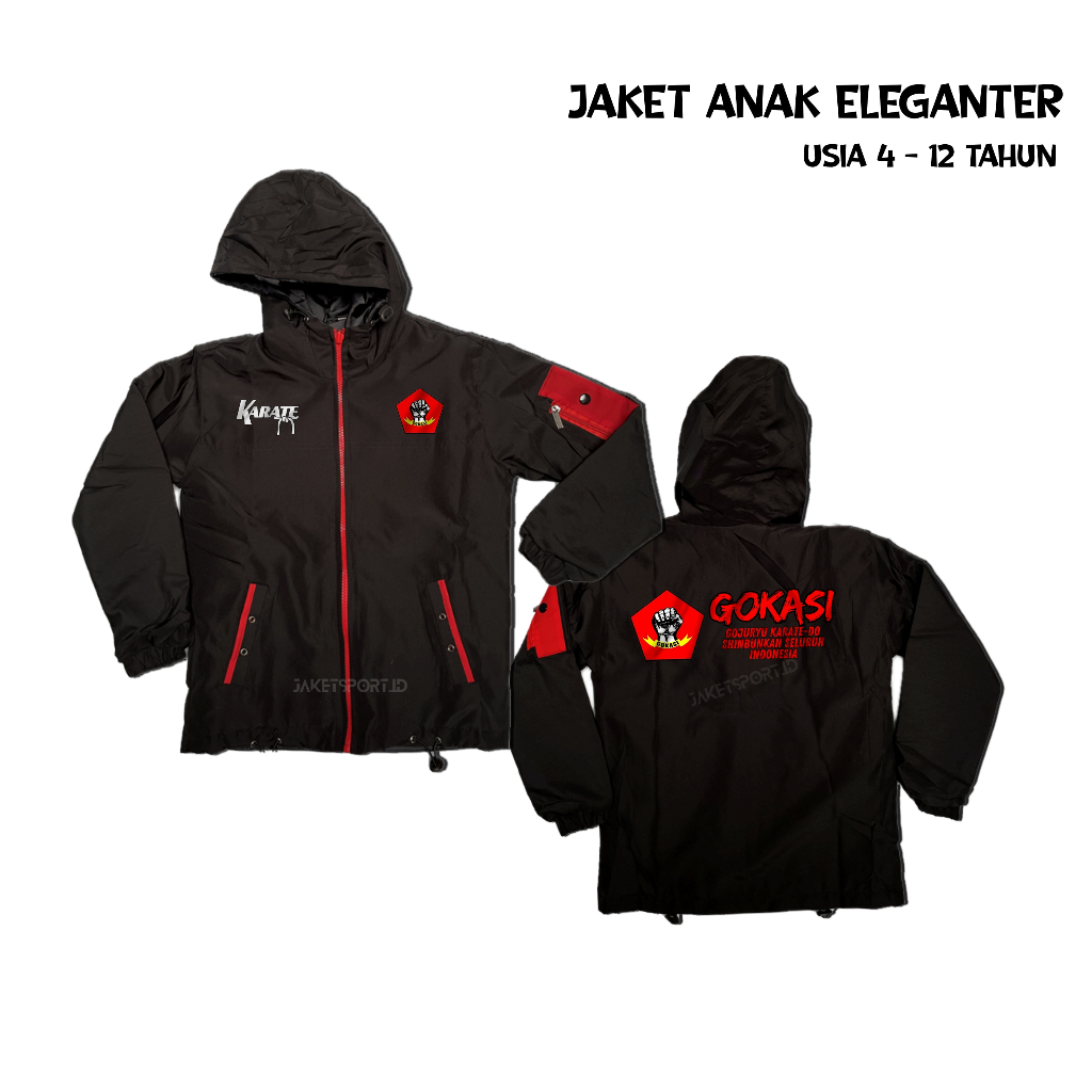Jual JAKET ANAK KARATE GOKASI PARASUT SEMI WATERPROOF USIA 4 - 12 TAHUN ...