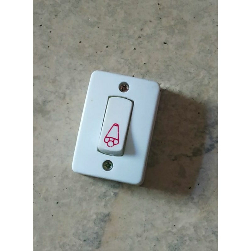 Jual Knob bell / saklar bell warna Putih model persegi (classic ...