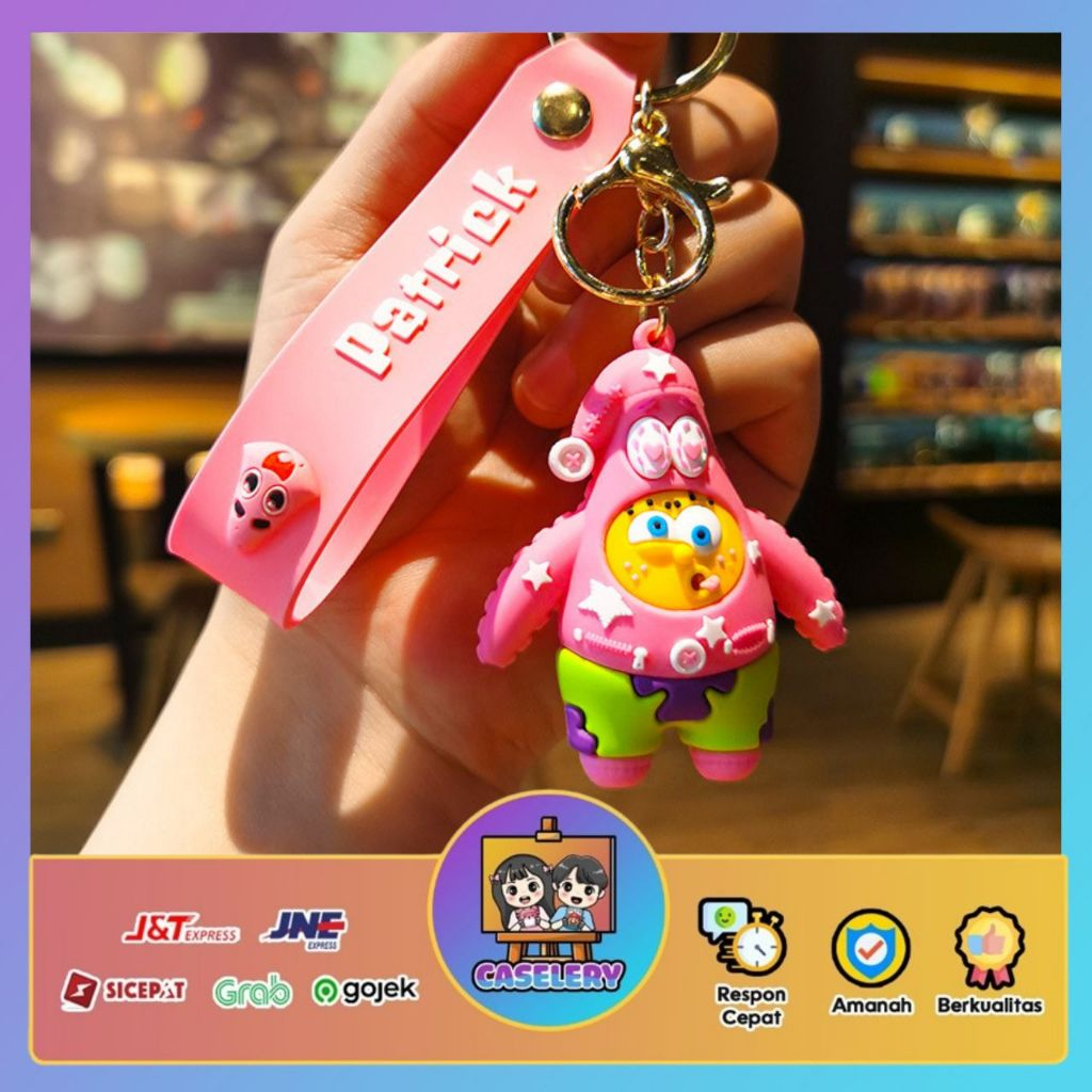 Jual Gantungan Kunci Karakter SpongeBob Kostum Patrick Premium GP76 ...