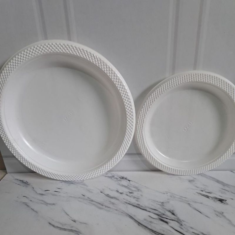 Jual Piring Plastik Kecil isi 50pcs Piring Acara Piring Pesta 7&9 Inch ...