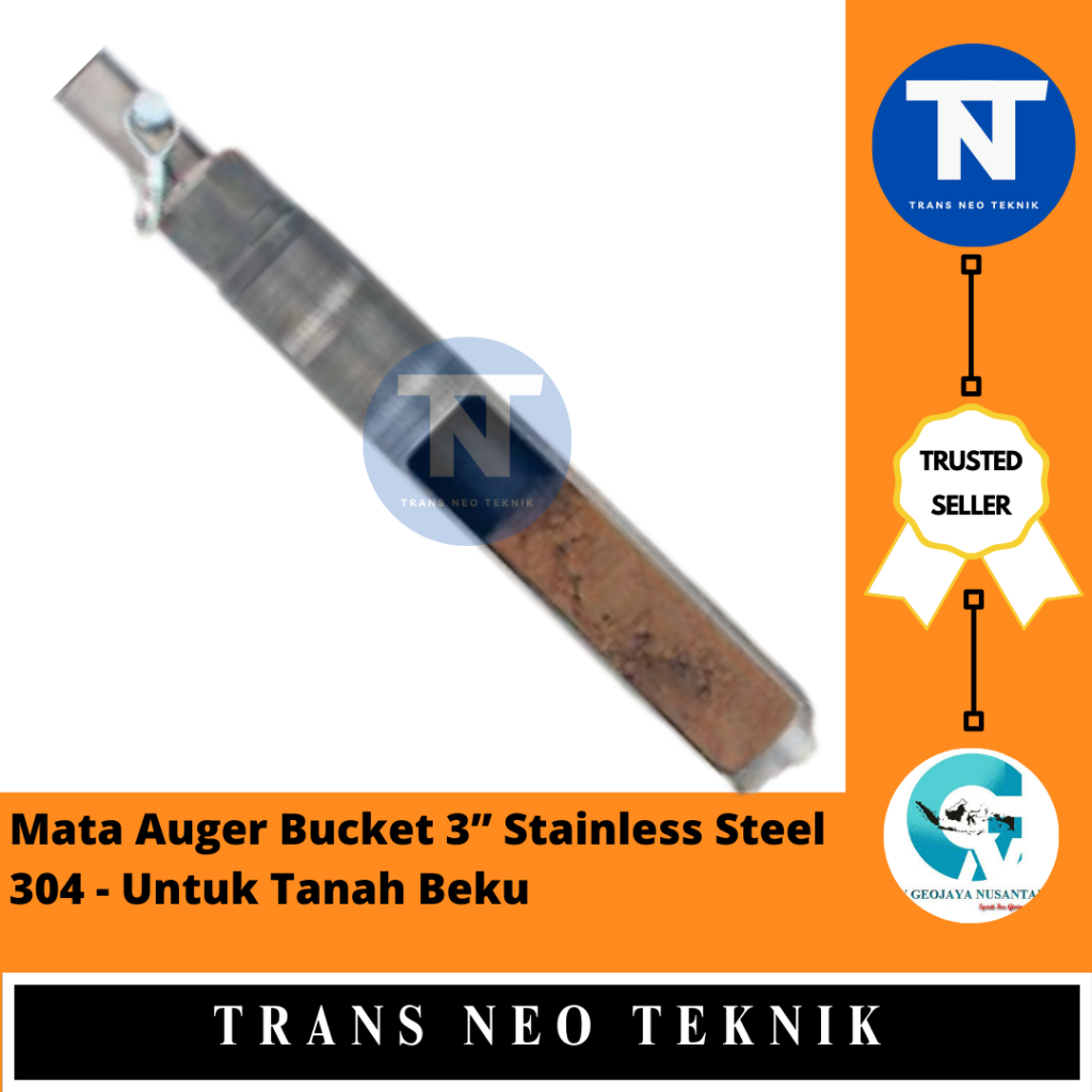 Jual Mata Auger Bucket 3” Stainless Steel 304 - Untuk Tanah Beku ...
