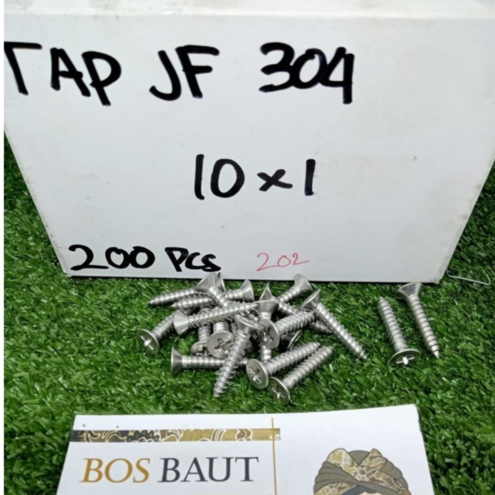 Jual SKRUP JF STAINLEES STEEL / SEKRUP SS304 / TAPPING JF SS304 #10X1 ...