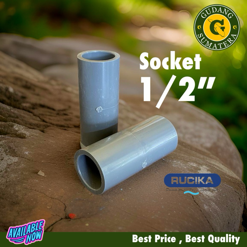 Jual Socket / Sok PVC Rucika 1/2" inch AW (Tebal) | Shopee Indonesia