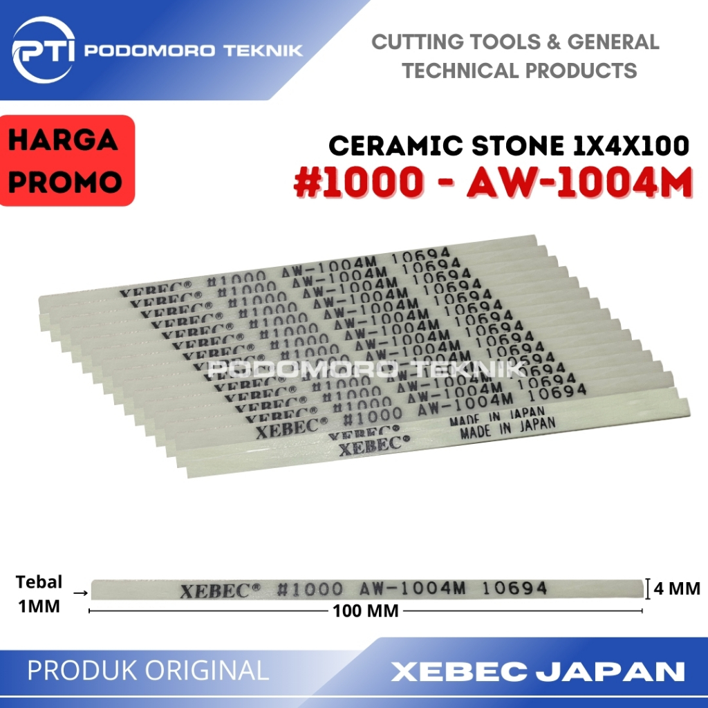 Jual Xebec #1000 AW-1004M 1x4x100 mm Ceramic Fiber Stone Xebec AW 1004M Grit 1000 Japan | Shopee ...