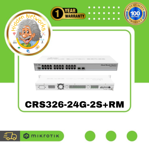 Jual MikroTik CRS326-24G-2S+RM 24 Gigabit port switch with 2 x SFP+ ...