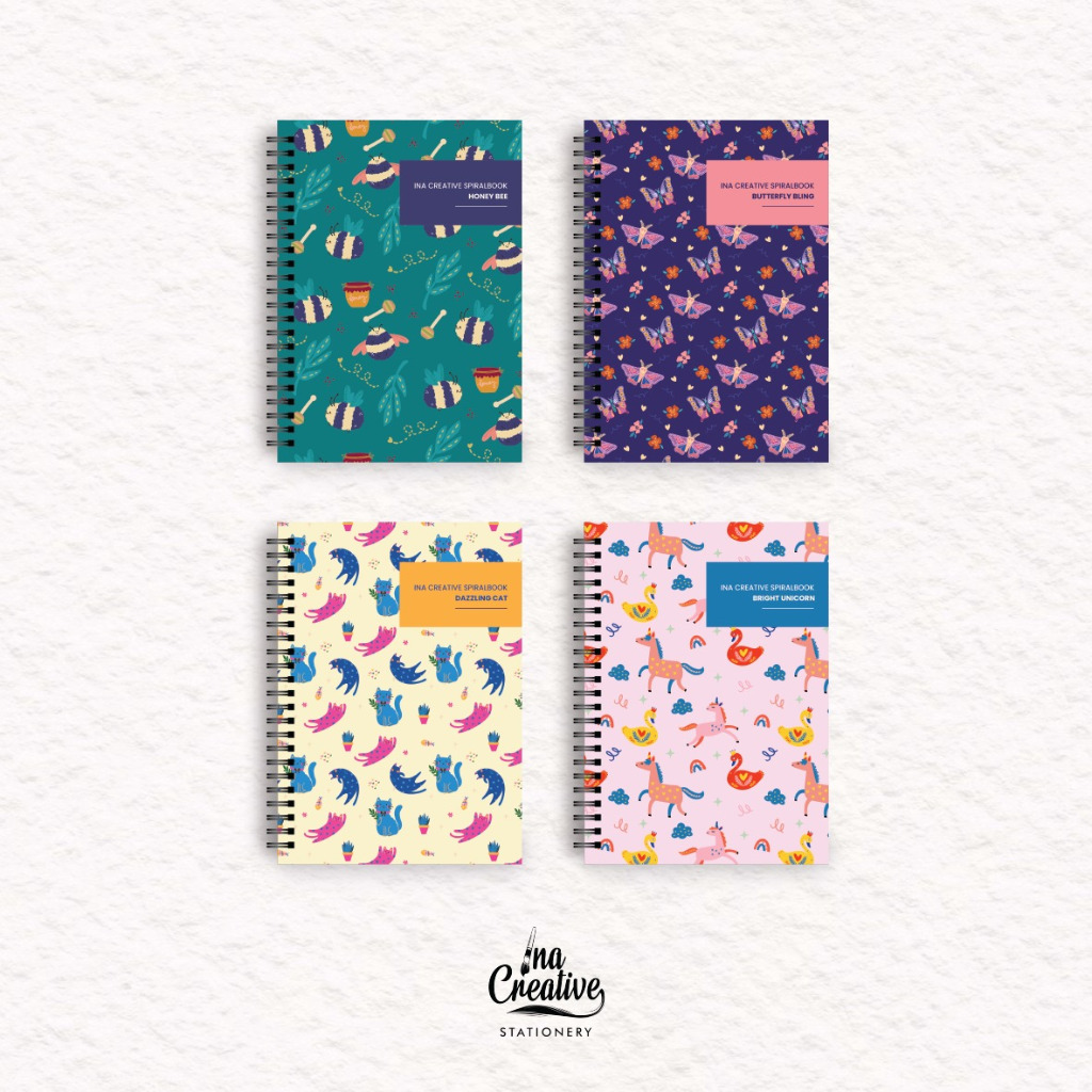 Jual Ina Creative Notebook Spiral Hardcover Animal Season A5 | Diary ...