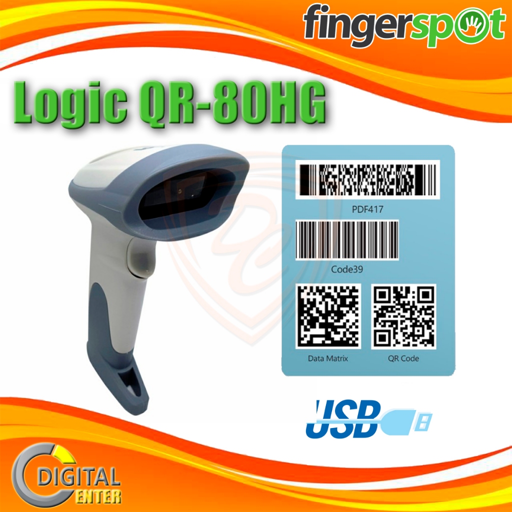 Jual Barcode Scanner QR Code Logic QR 80 HG - Otomatis Scan - Bisa Scan ...