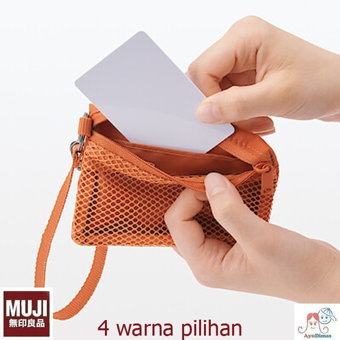 Jual Muji Polyester card holder / case with strap -Travel Mesh Small ...
