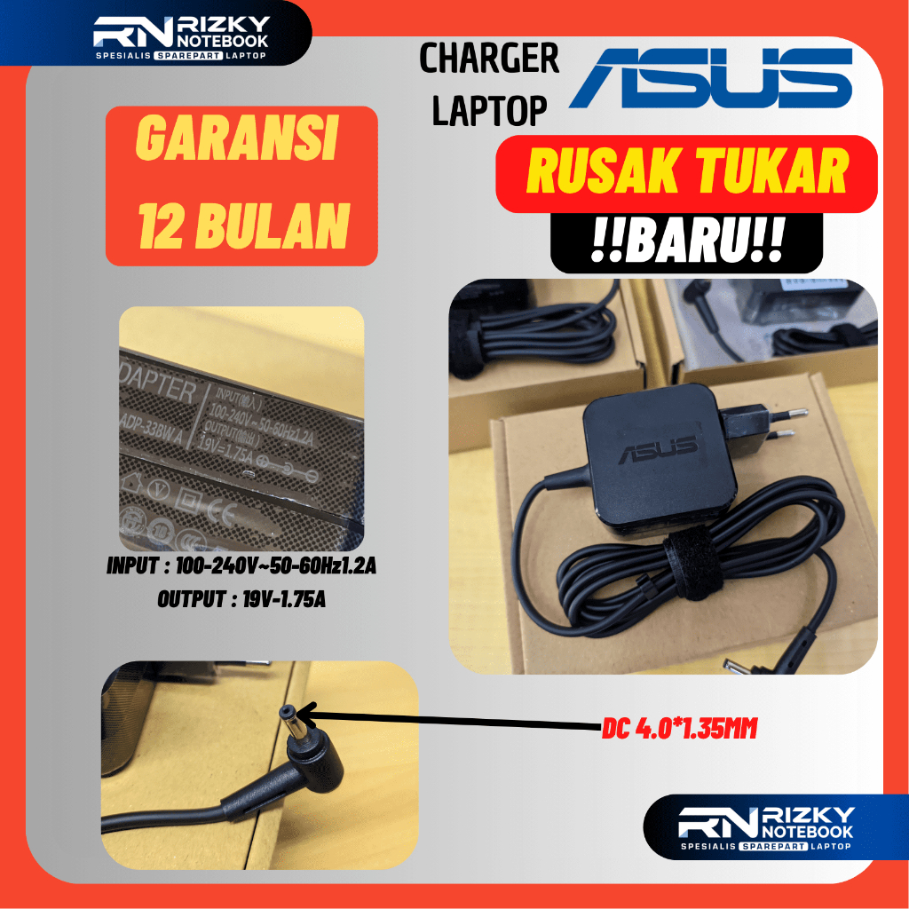 Jual (TERLARIS) Charger casan cesan cas laptop Asus X453 X453M X453MA ...