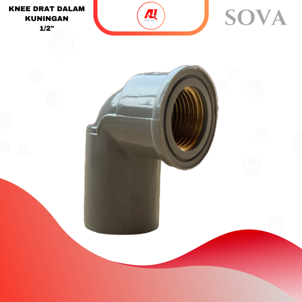 Jual Knee Drat Dalam/KDD Kuningan Merk Sova Size 1/2" | Fitting Pipa | Sambungan Pipa | Pipa PVC ...