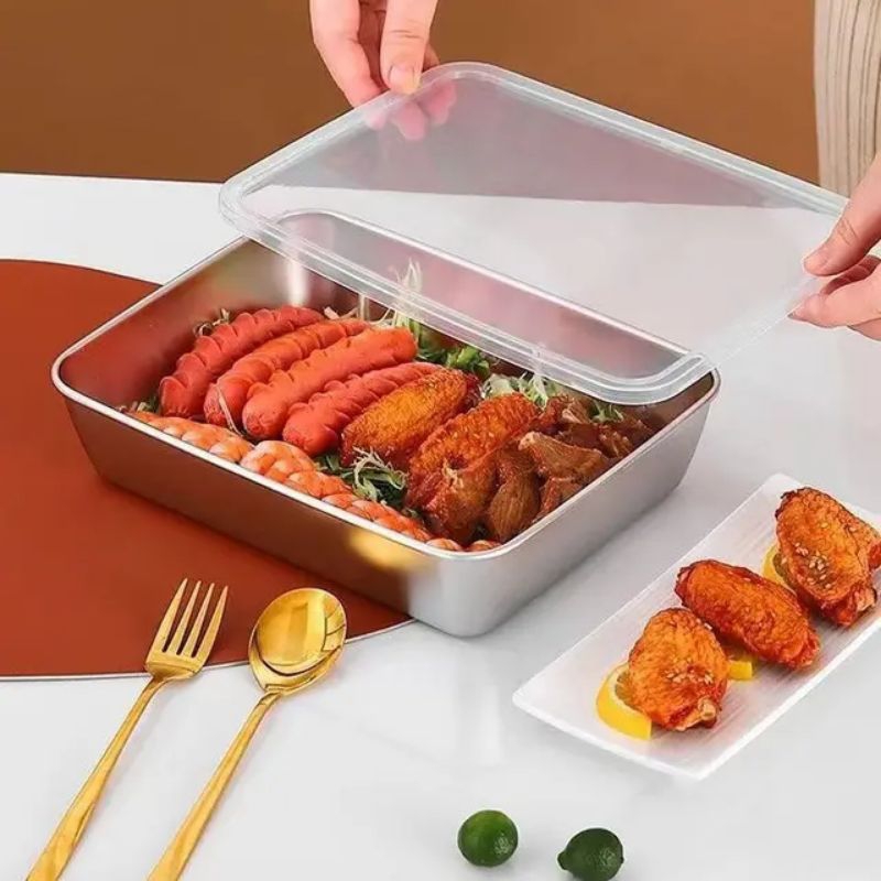 Jual KOTAK STAINLESS TUTUP FOOD CONTAINER STAINLESS 25cm | WADAH SAJI ...