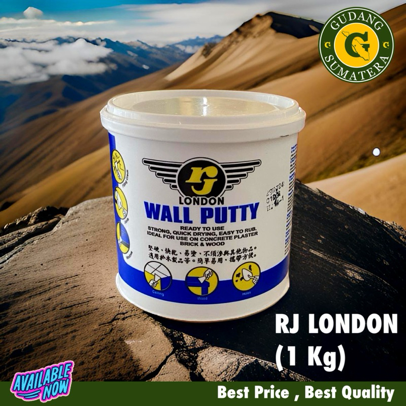 Jual RJ London wall putty 1kg 1000gr Dempul Tembok Plamir Tembok Dempul ...