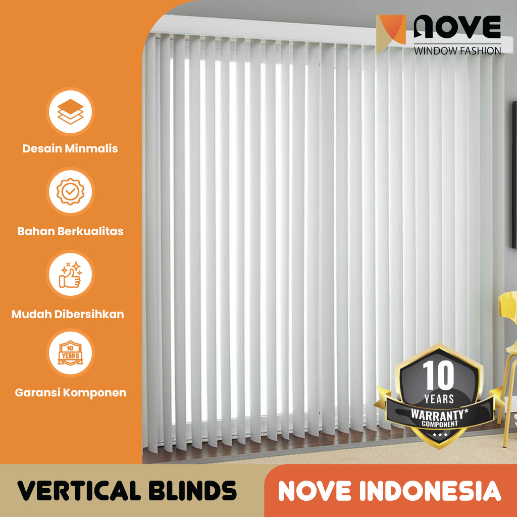 Jual Nove - Vertical Blind Indoor Dimout Seri WD - Ukuran Custom | Shopee Indonesia