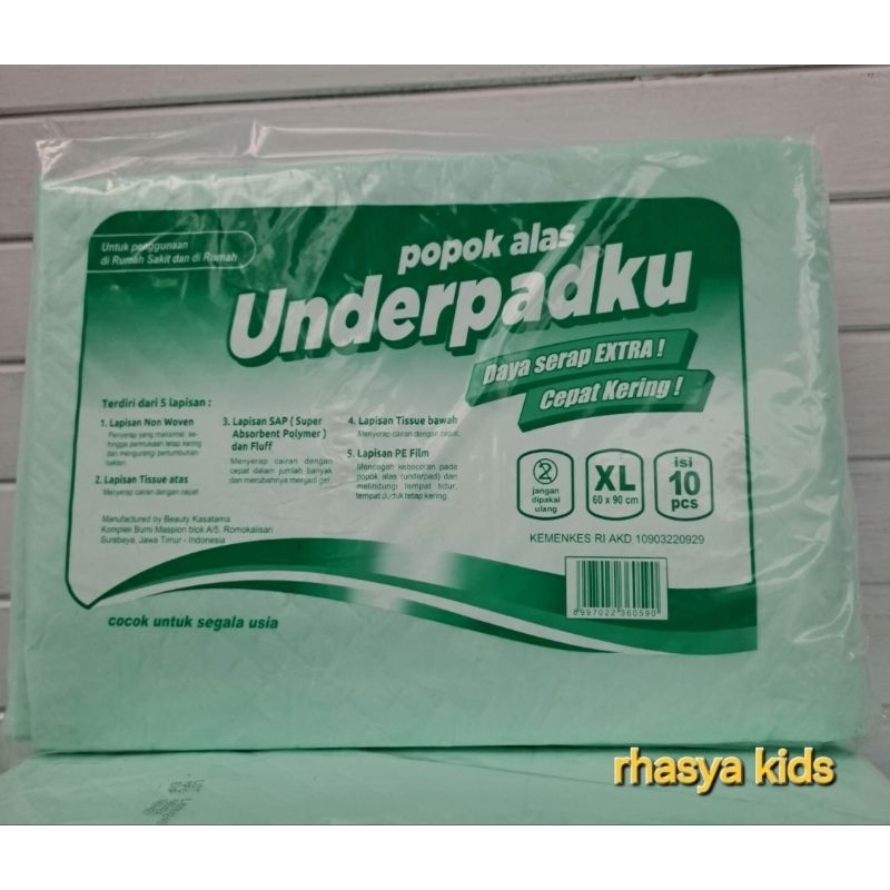 Jual underpadku 60x90 cm isi 10 pcs PERLAK (underpad)(unipet)KEMASAN ...