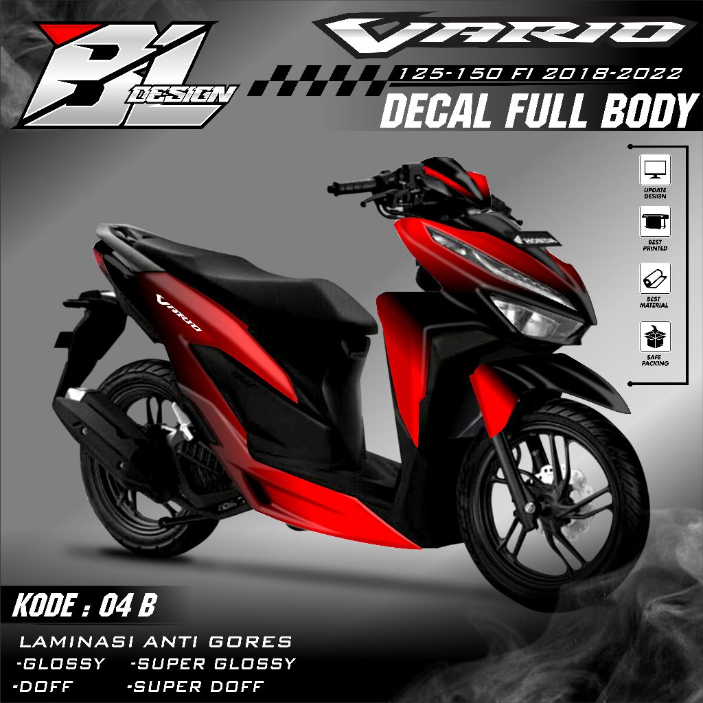 Jual (COD)Decal stiker VARIO 125/150 NEW Full Body Simpel grafis ...