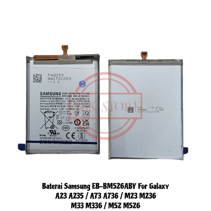 Jual Baterai Battery Samsung A23 / A73 / M23 / M33 / M52 EB-BM526ABY ...