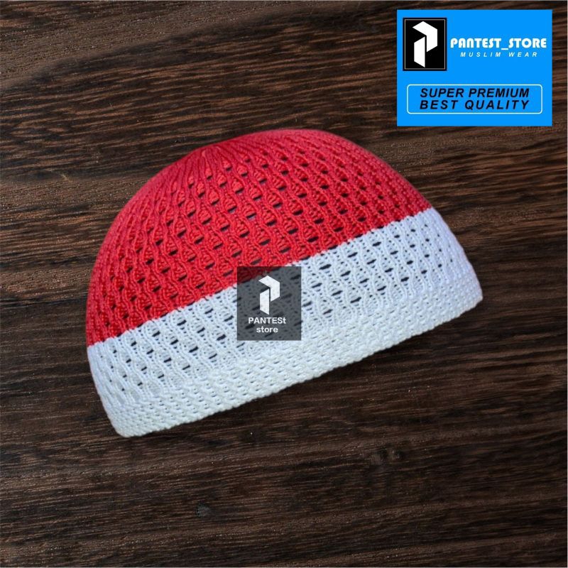 Jual peci arifin merah putih/peci murah/peci grosir/peci elastis ...
