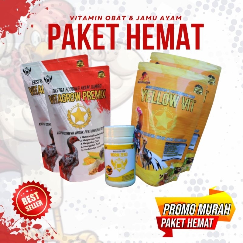 Jual Paket Hemat Masa Pertumbuhan Jamu Ayam & Obat Cacing Ayam Asupan ...