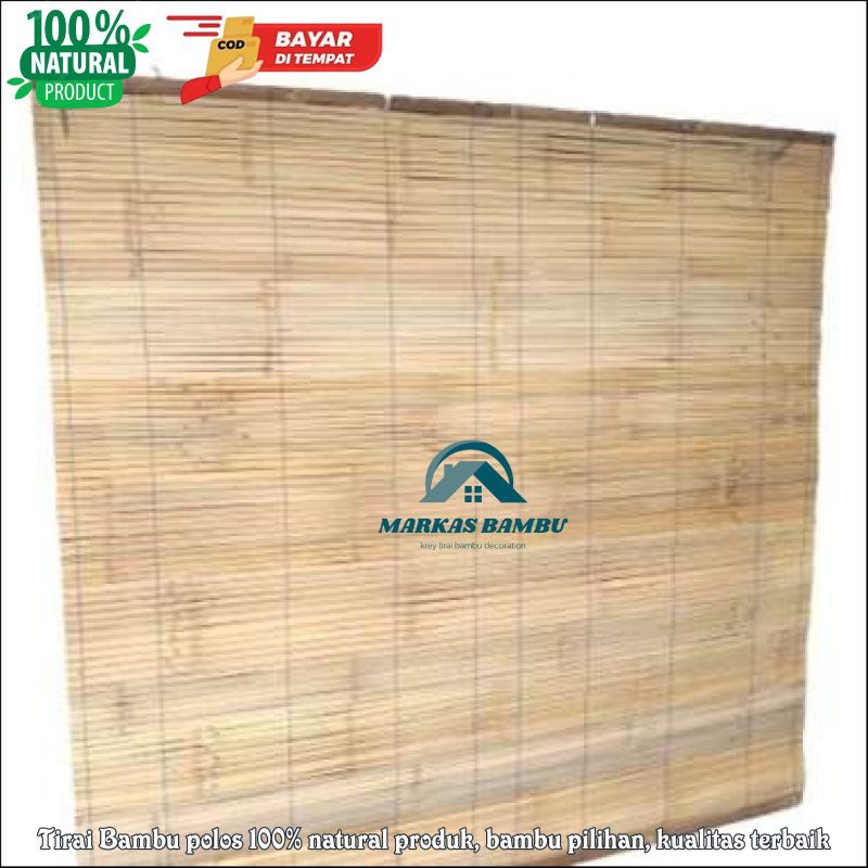 Jual TIRAI BAMBU GULUNG OUTDOOR ANTI AIR KERAI MOTIF POLOS 1 SET LENGKAP TALI DAN ERETAN ...