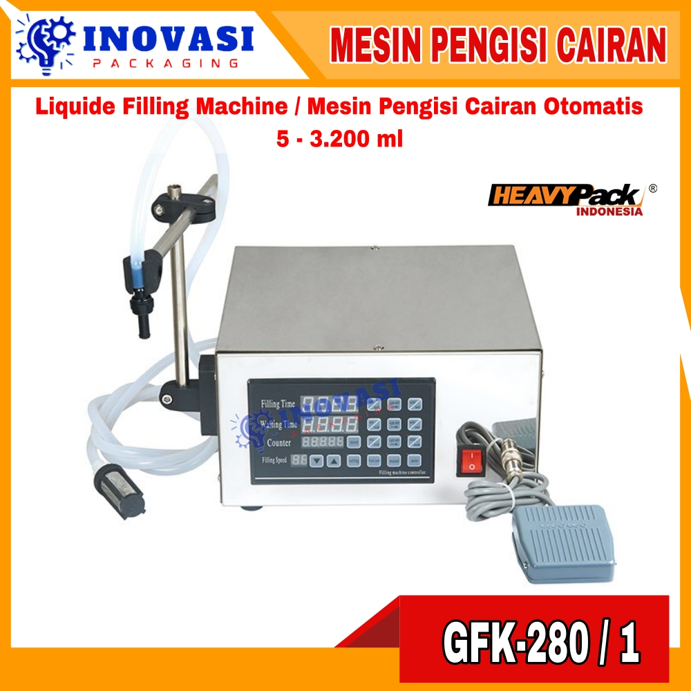 Jual Mesin Pengisi Cairan Otomatis / Mesin Filling Liquid GFK-280 1 Nozle HEAVYPACK | Shopee ...