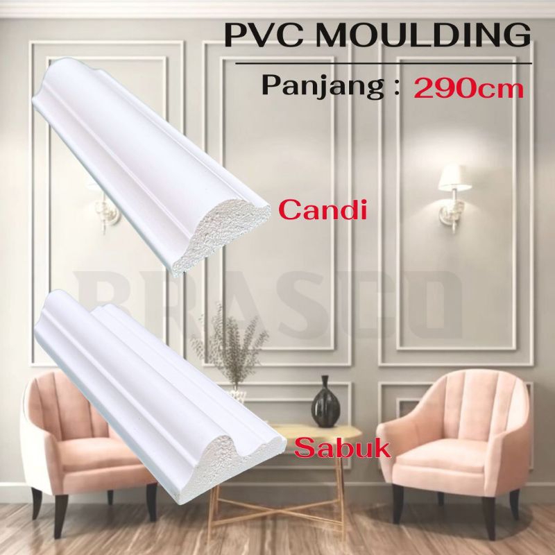 Jual Moulding PVC Grade A+ 2.9 m Model Candi Sabuk Ingot Wave 2.9 Meter ...