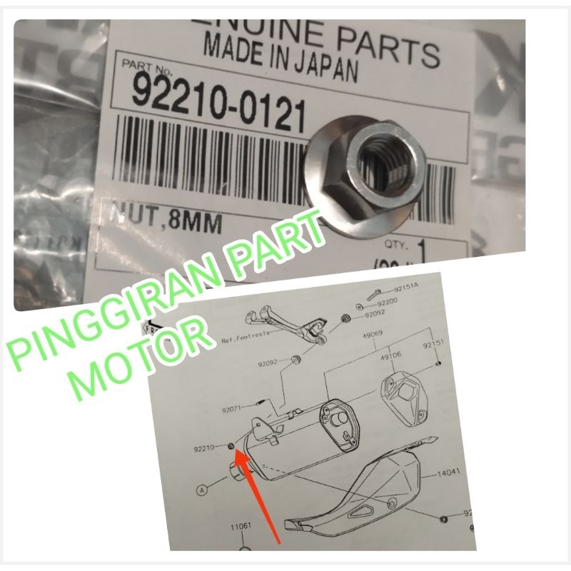 Jual Mur baut knalpot selencer silencer Ninja 250fi 250 fi New 2018 ...