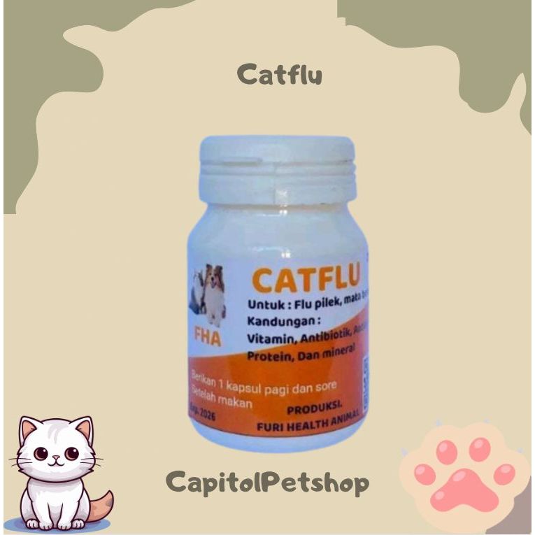 Jual Catflu Obat Pilek Dan Flu Untuk Kucing 21 Kapsul | Shopee Indonesia