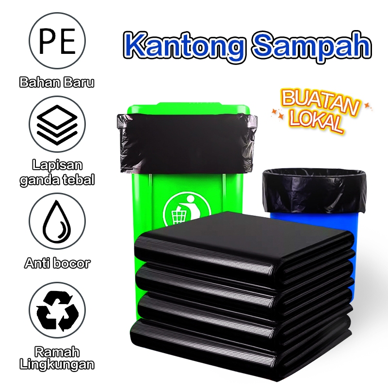 Jual Inaso Kantong Sampah Trash bag Kantong Sampah Hitam Tebal Plastik Sampah Besar Tidak Bau ...