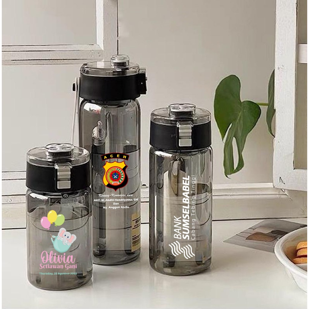 Jual CUSTOM BOTOL MINUM HITAM / CUSTOM SOUVENIR BOTOL MINUM / BOTOL MINUM CUSTOM | Shopee Indonesia