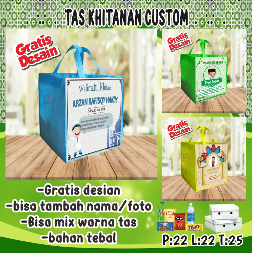 Jual Tas muat box 20x20/Tas Aqiqah/Tas mengenang kematian/Tas buat 100 ...