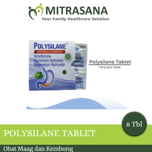 Jual POLYSILANE STP@8 TAB | Meredakan Gejala Asam Lambung, Nyeri pada ...