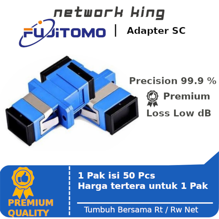 Jual Adapter Fiber Barel Fo Biru Optic Barrel SC UPC Fujitomo | Shopee ...