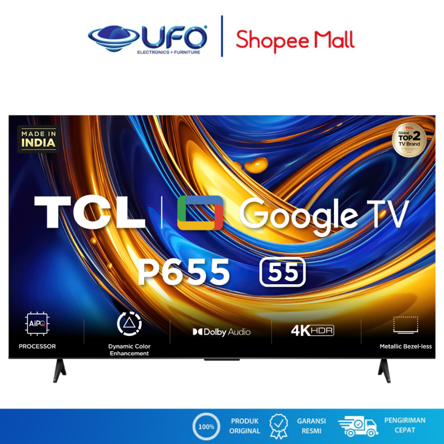 Jual TCL GOOGLE TV 55INCH NETFLIX YOUTUBE 55P655 || P655 || 55P655 4K ...