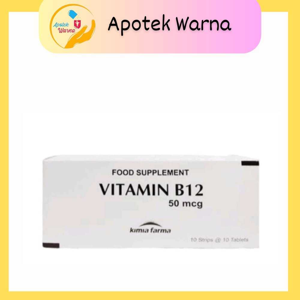 Jual VITAMIN B12 50 MCG 1 STRIP ISI 10 TABLET | Shopee Indonesia