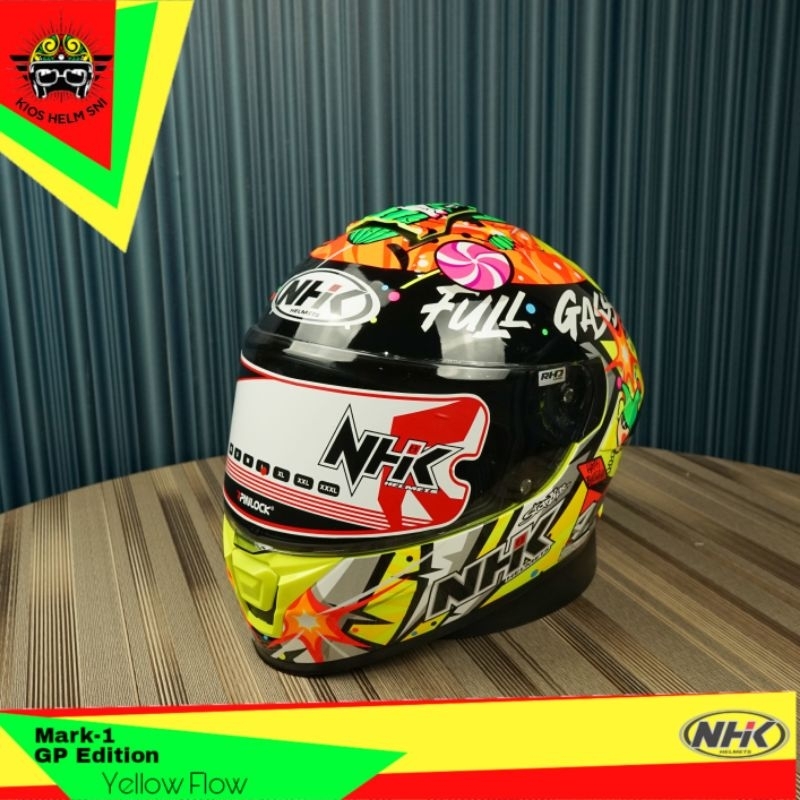 Jual NHK MARK 1 GP EDITION HELM NHK FULL FACE SINGLE VISOR | Shopee ...
