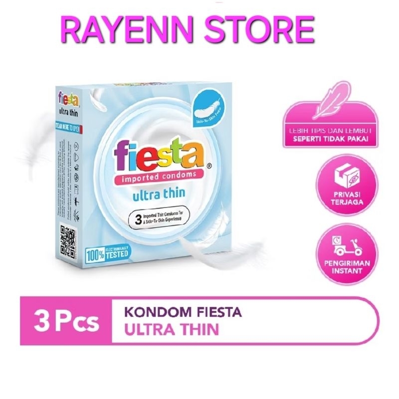 Jual kondom fiesta ultra thin (PRIVASI DIJAMIN AMAN) | Shopee Indonesia
