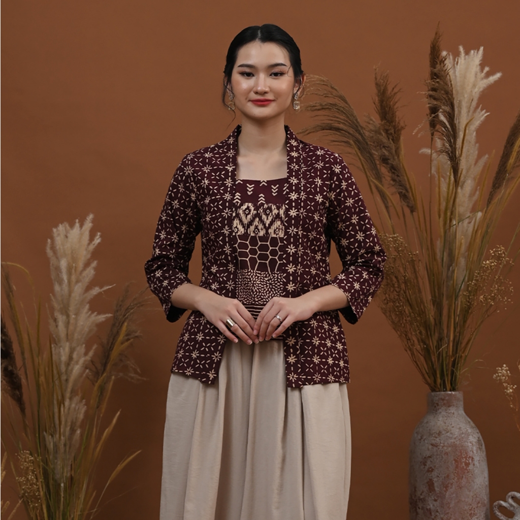 Jual [Exclusive Launch 3] Nona Rara Batik - Kebaya Garut Purple Long ...
