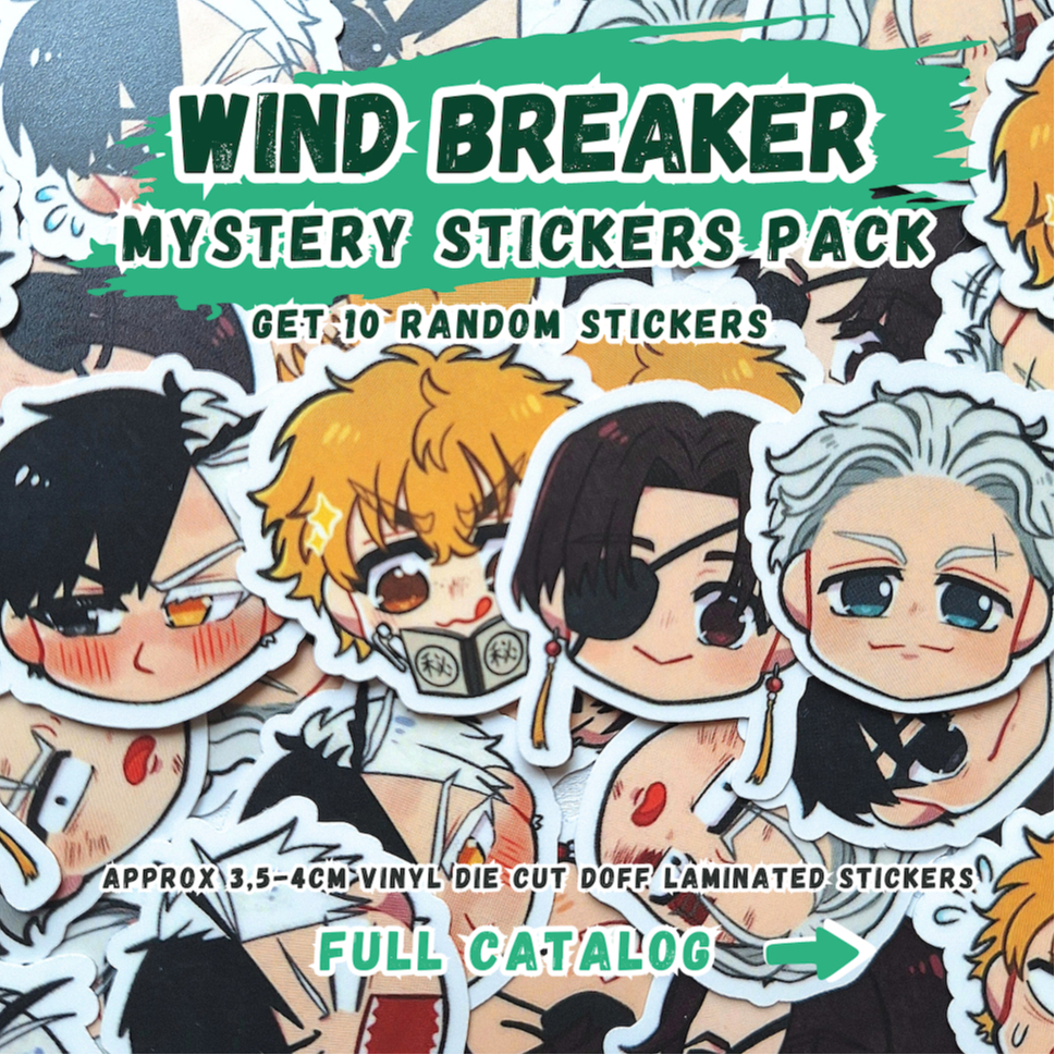 Jual WIND BREAKER fanmerch mystery die cut sticker pack [Isi 10 ...