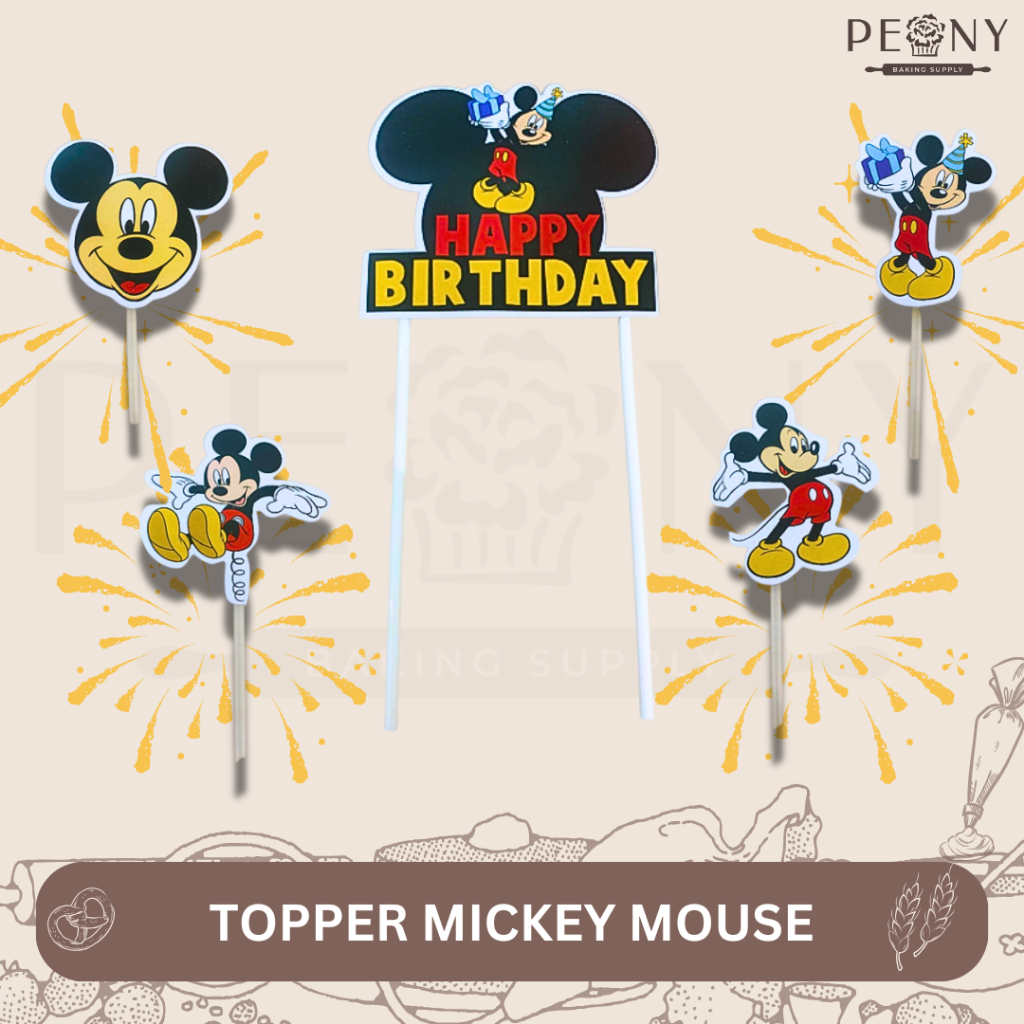 Jual TOPPER MICKEY MOUSE/TOPPER MICKEY MOUSE THEMES/TOPPER FOR CAKE ...