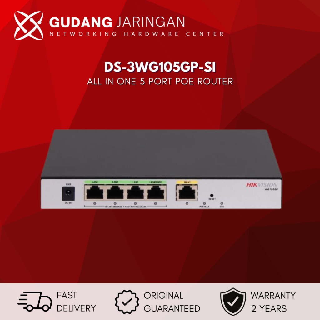 Jual HIKVISION DS-3WG105GP-SI All in One 5 Port PoE Router | Shopee Indonesia