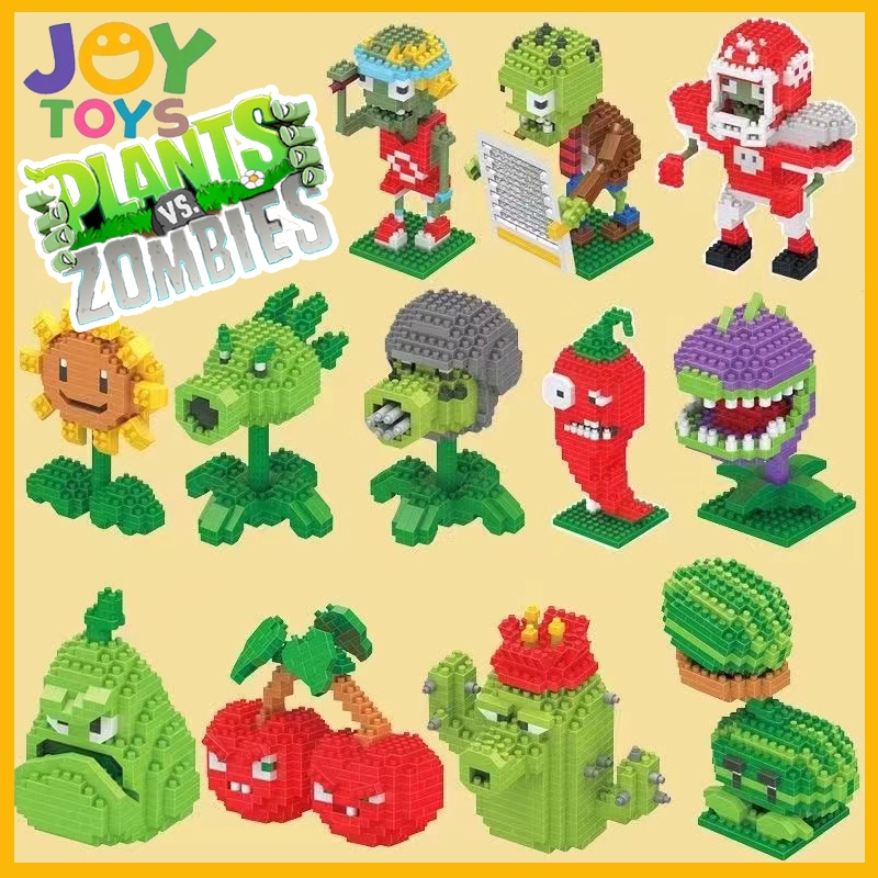 Jual JOY Mini Nano Block Plant VS Zombie Mainan Puzzle Susun Mini Toys ...
