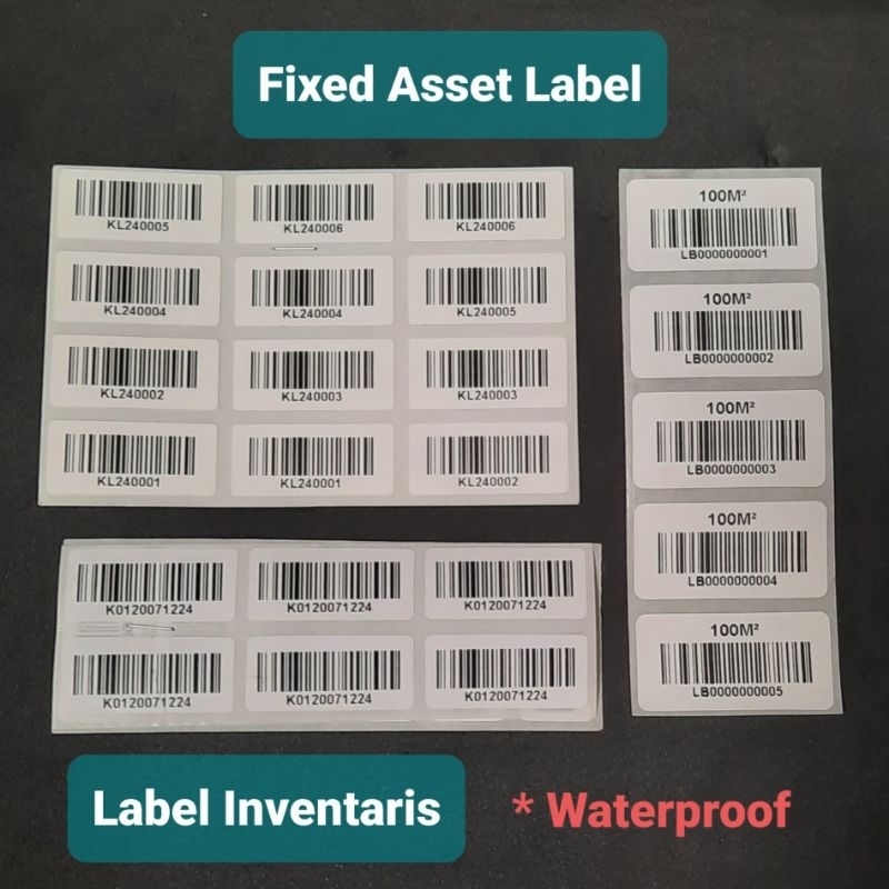 Jual Cetak Label Inventaris Aset Fixed Asset Waterproof | Shopee Indonesia