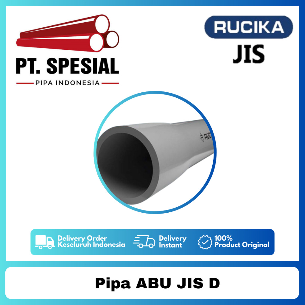 Jual Pipa PVC Abu JIS Rucika Type VU 5 Inch / Pipa JIS D Rucika ...