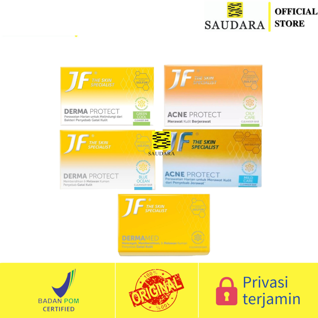 Jual JF Sulfur Acne Protect Mild Care, Green Cool, Dermamed, Blue Ocean ...
