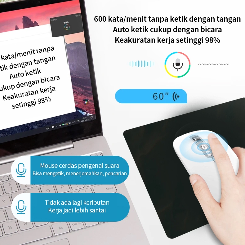 Jual MICLINK RULINK M108 R013 Mouse AI Bisa Mengetik Translate Wireless ...